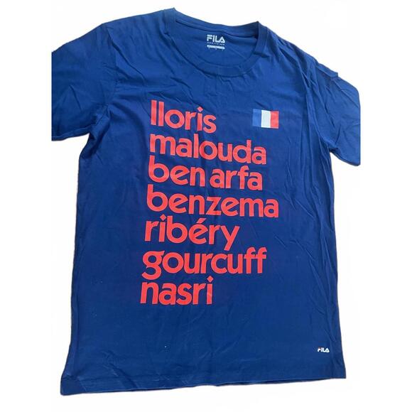Fila | Shirts | Fila Navy Blue French Football Player Names Tshirt 29 ...